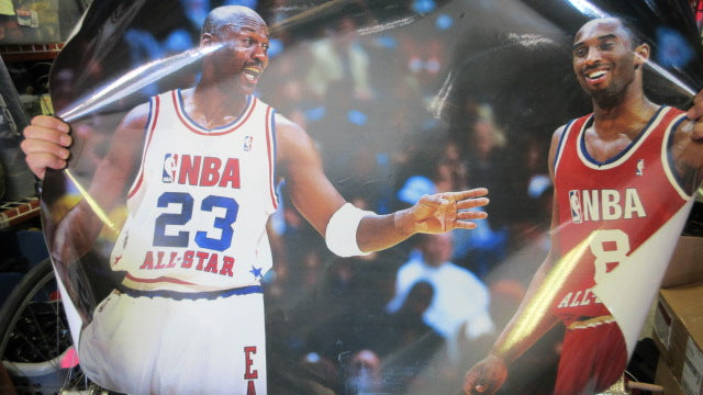 Michael Jordan W/ Kobe Poster 36"x24" – cssportinggoods